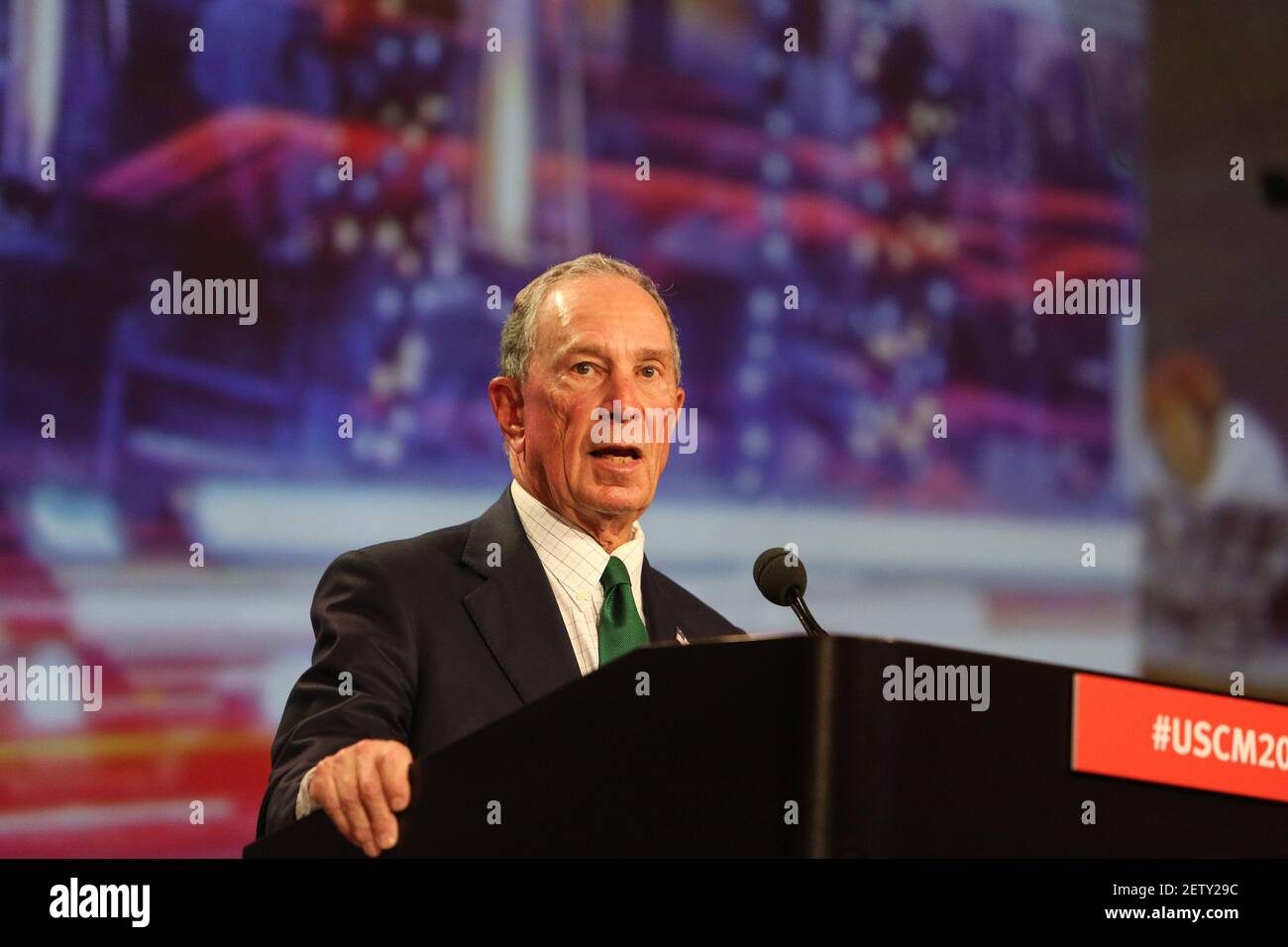 Former New York Mayor Michael Bloomberg speaks at the US Conference of ...