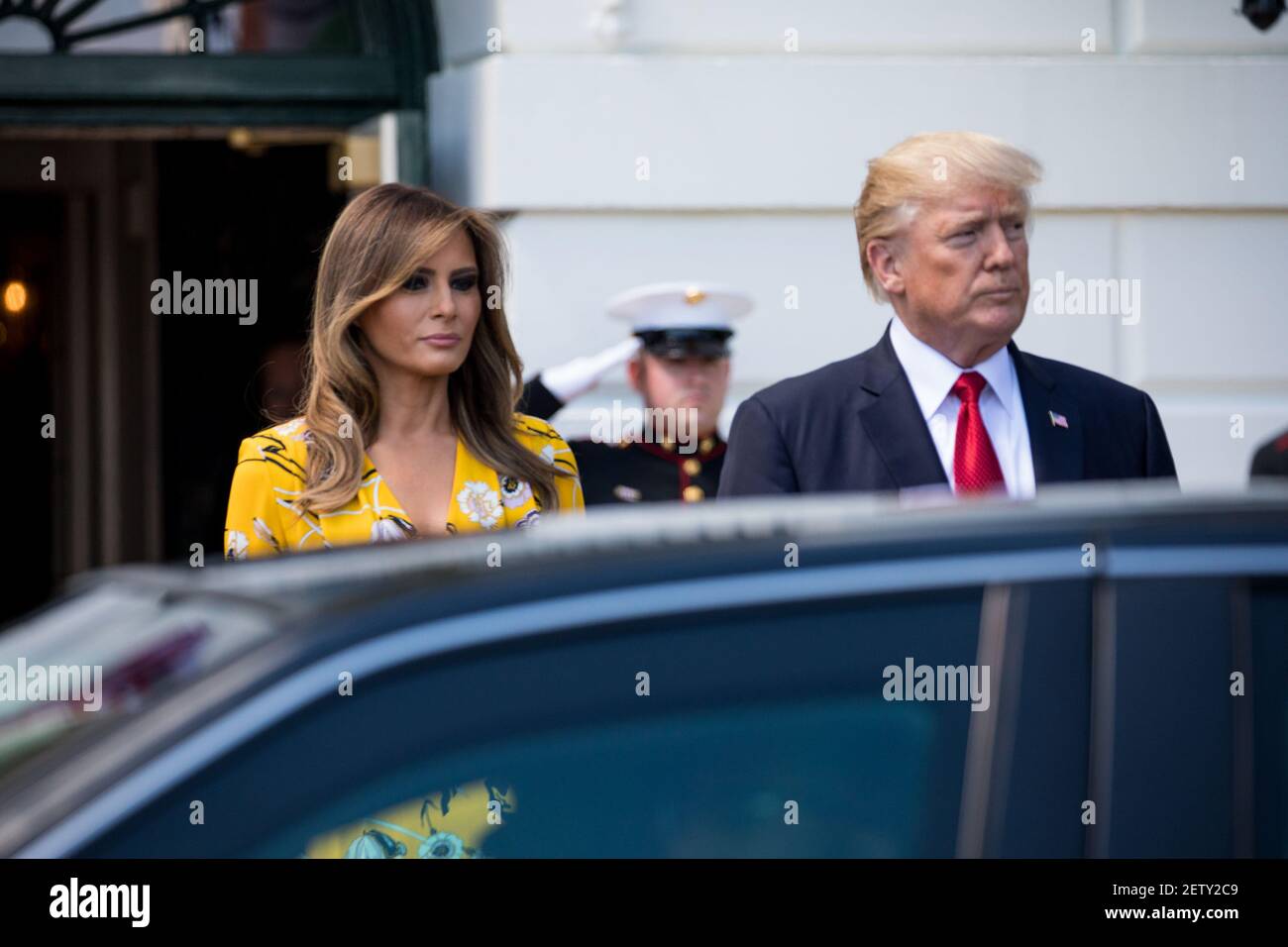 President Donald Trump and First Lady Melania Trump welcomed Prime ...