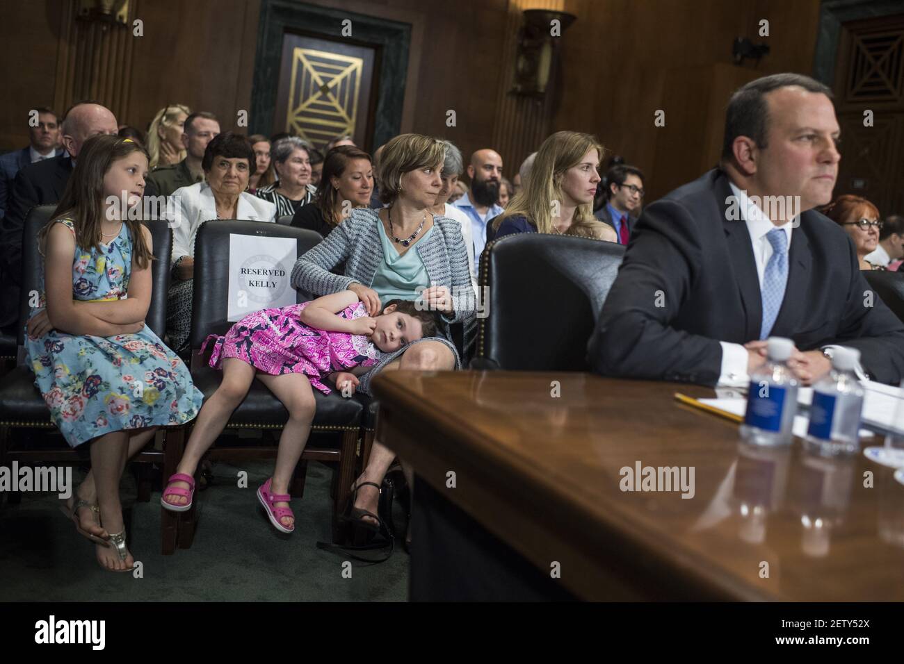 UNITED STATES - JUNE 28: The family of Timothy Kelly, right, nominee to ...