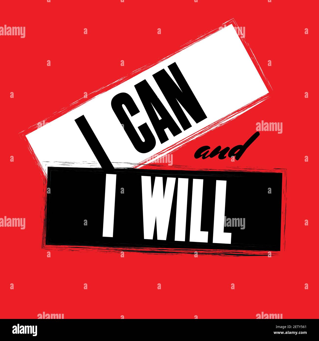 Inspiring motivation quote with text I Can and I Will. Vector ...