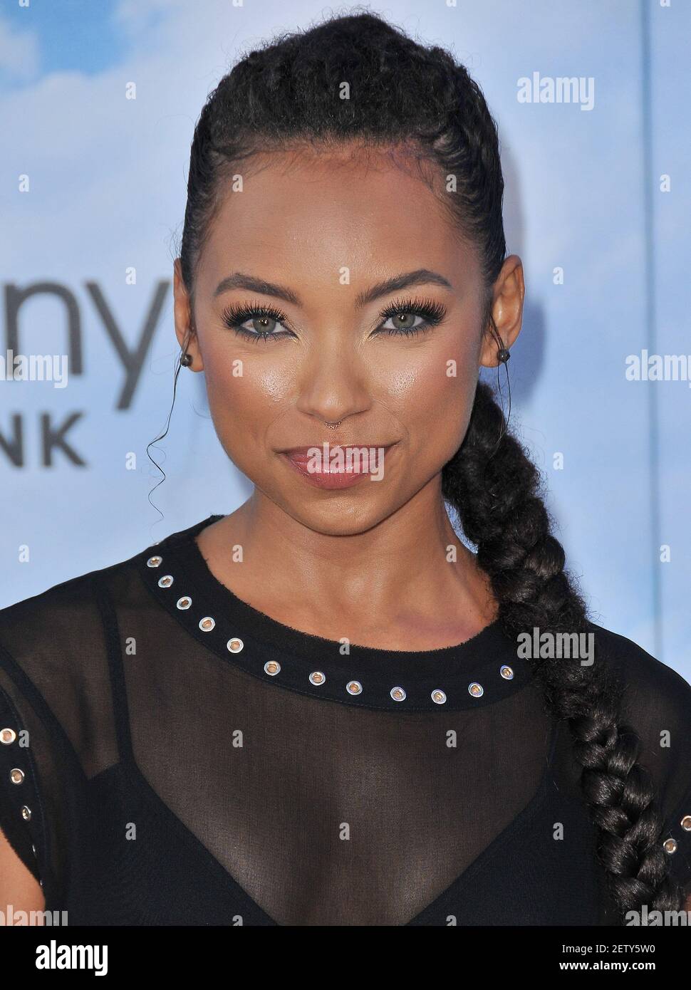 Logan Browning arrives at the "Spider-Man: Homecoming" Los Angeles ...