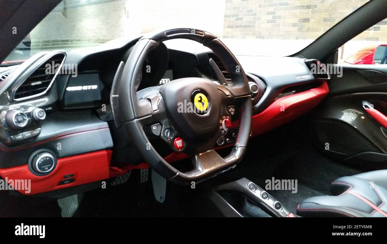 The Ferrari 488 GTB is a 3.9-liter twin-turbocharged V-8 engine ...