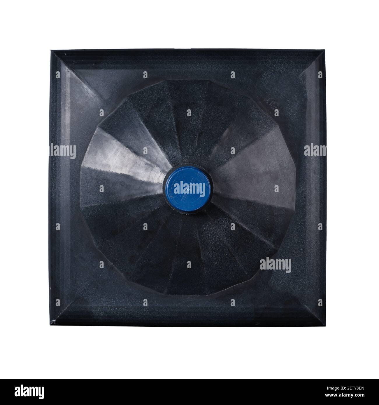 Flat plastic water tank isolated on white background Stock Photo - Alamy