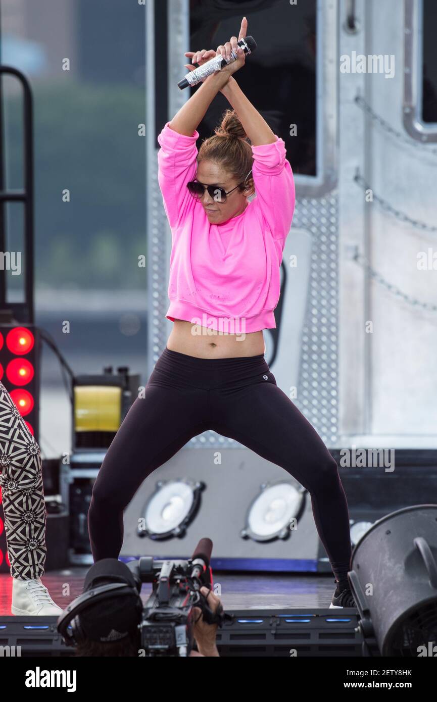 Jennifer Lopez rehearses for a live-taping ahead of the Macy's 4th of ...