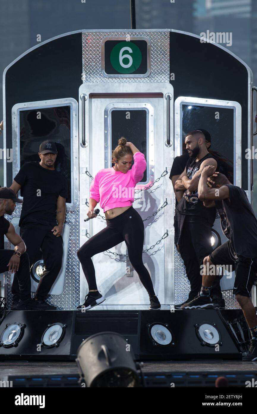 Jennifer Lopez rehearses for a live-taping ahead of the Macy's 4th of ...