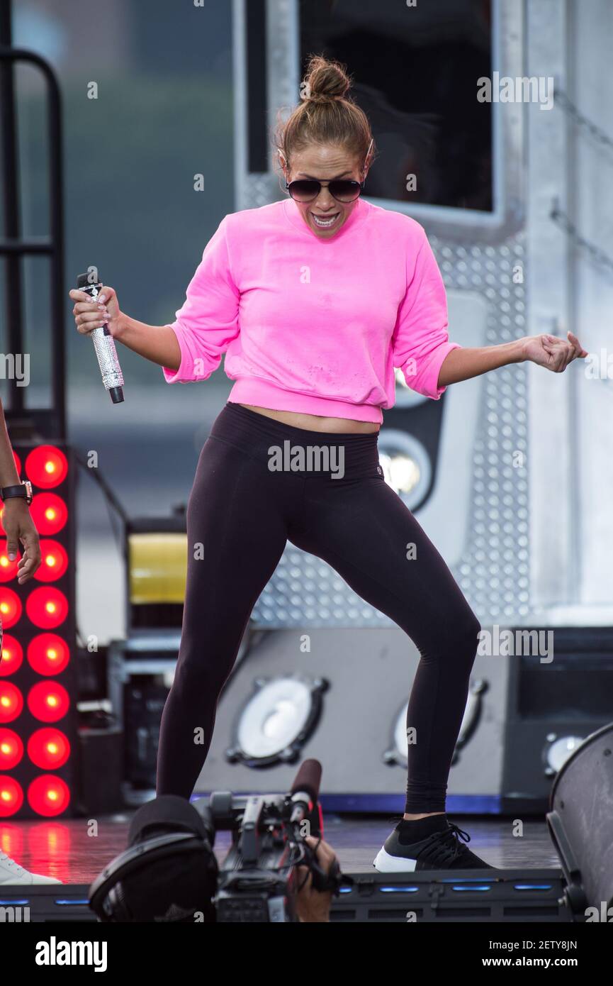 Jennifer Lopez rehearses for a live-taping ahead of the Macy's 4th of ...