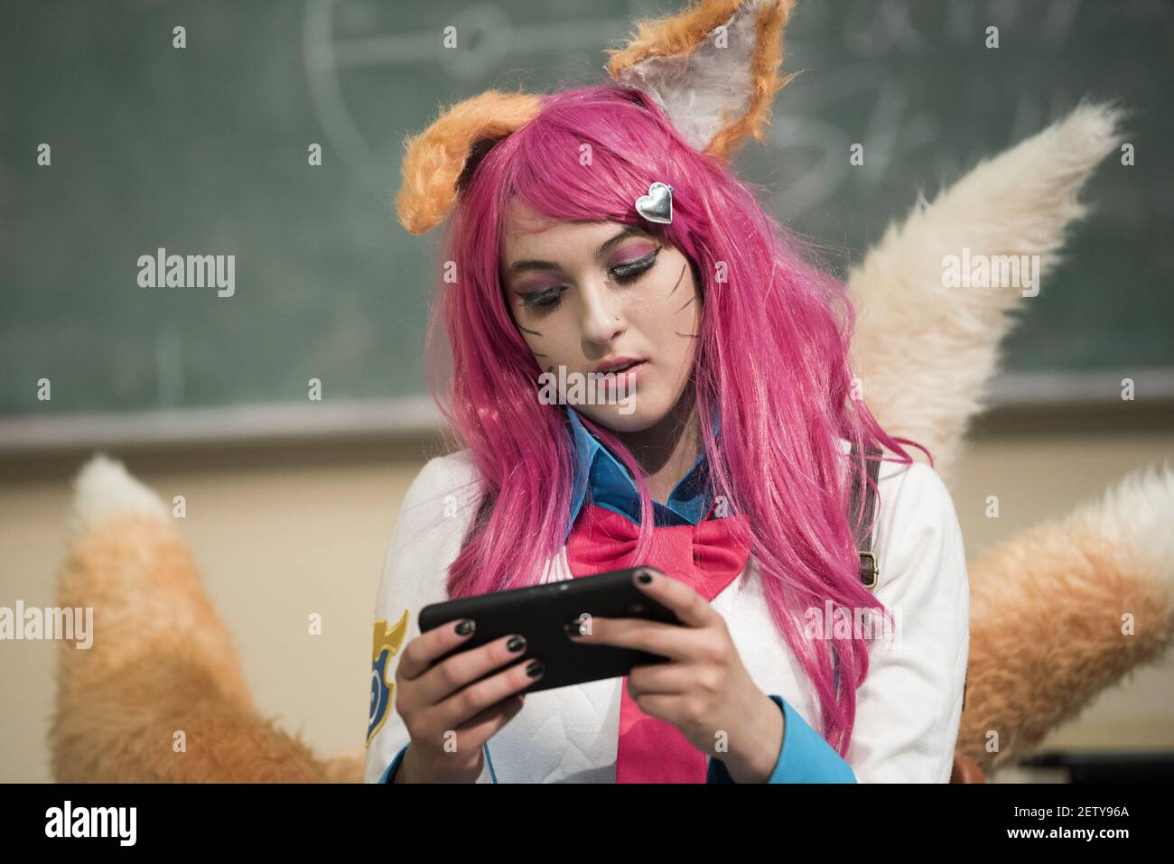 Cosplayer, Ektrix Cosplay, attends Anime Expo in Los Angeles ...