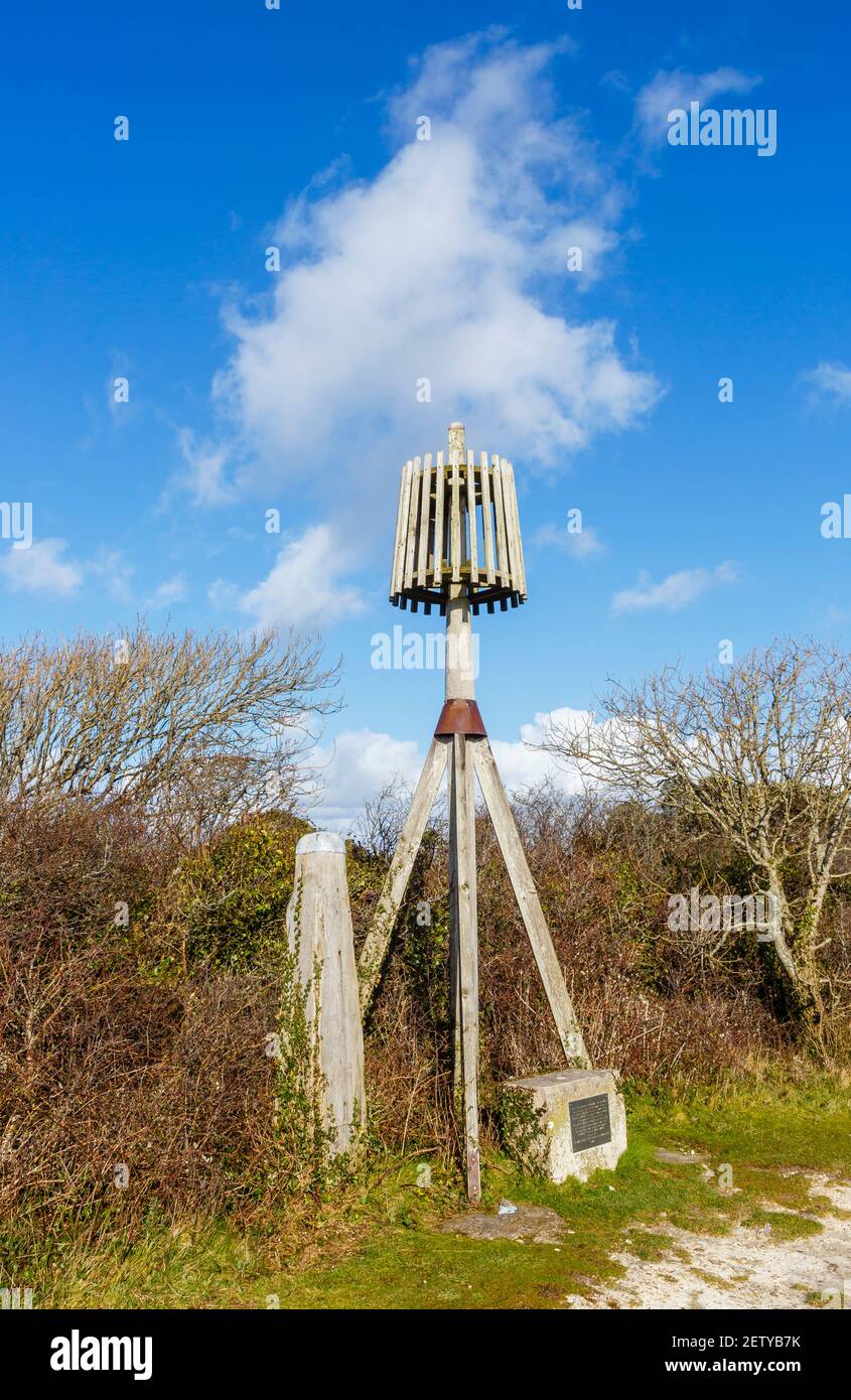 Nodes Beacon on Tennyson Down, Isle of Wight, UK: half sized replica ...