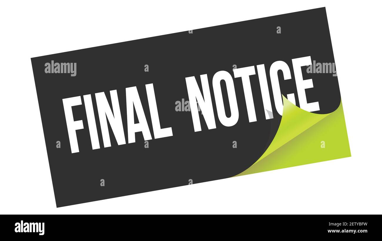 Final notice stamp hi-res stock photography and images - Alamy