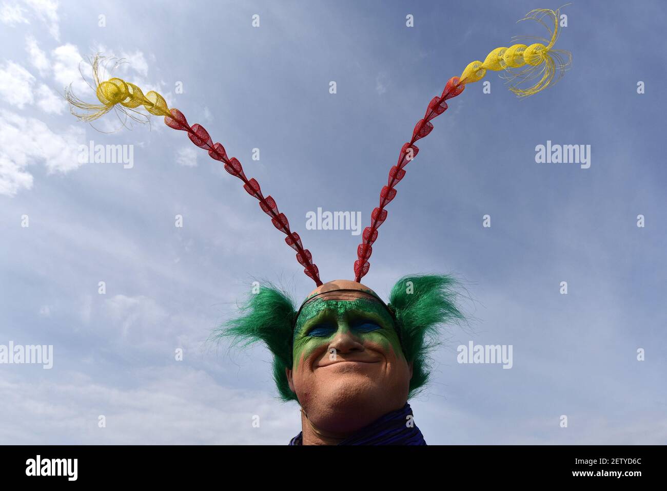 Acrobats/performers of Cirque Du Soleil 'OVO' visit The Top of the Rock ...
