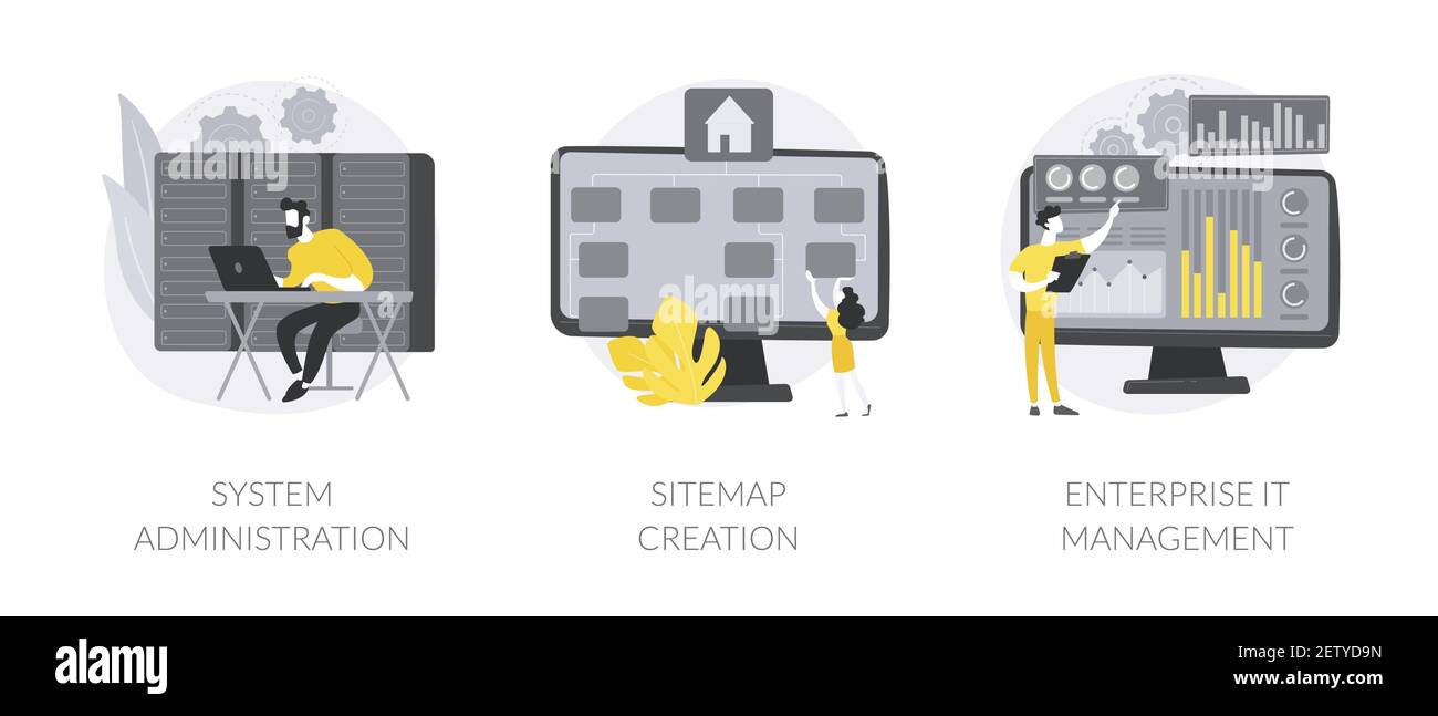 Computer systems abstract concept vector illustrations Stock Vector ...