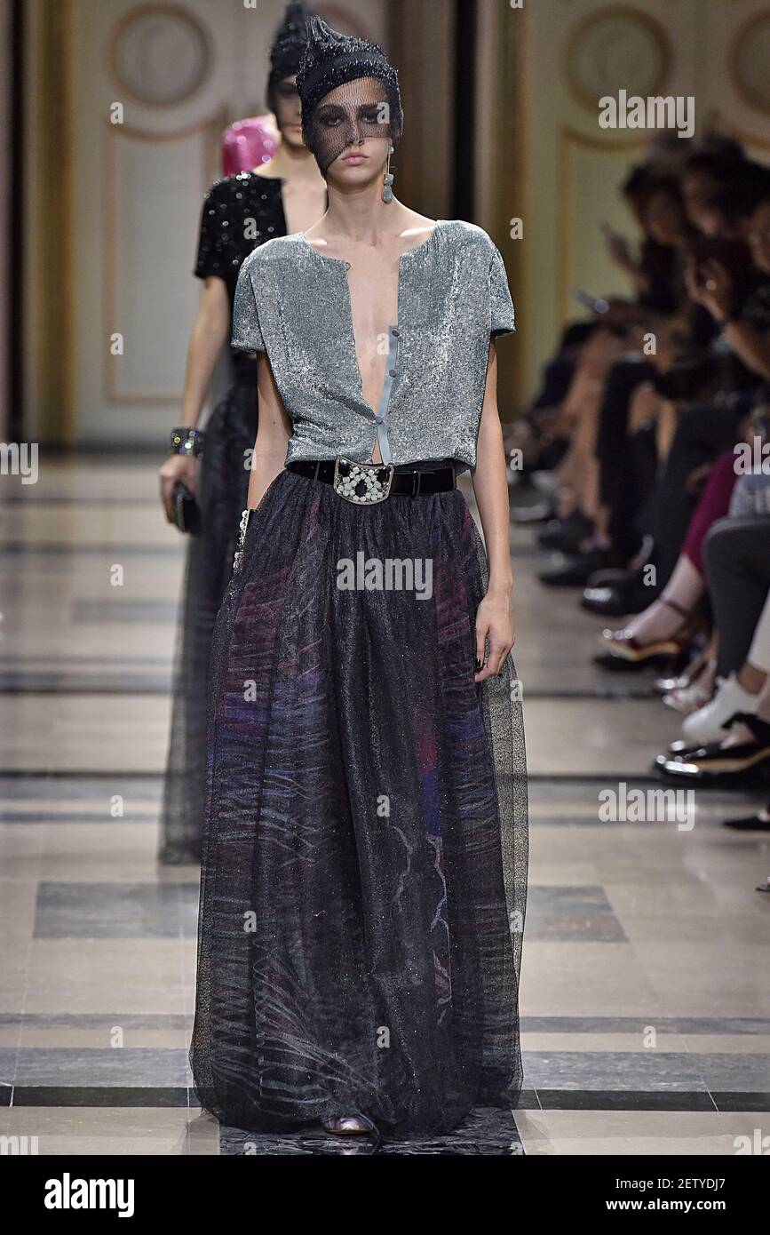 Nora Vara on the runway during the Giorgio Armani Prive Paris Haute ...