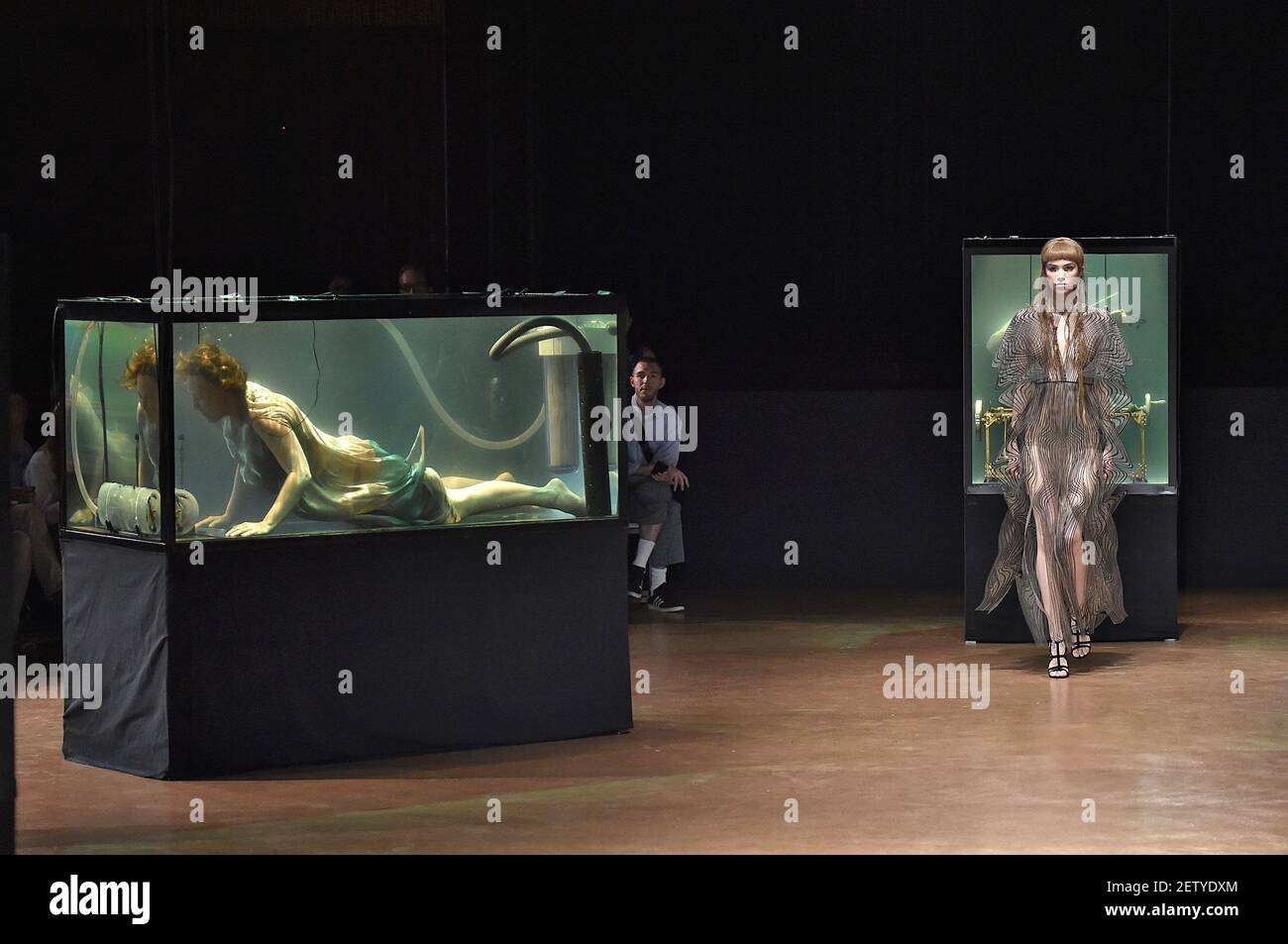 Sanne de Roo on the runway during the Iris Van Herpen Paris Haute ...