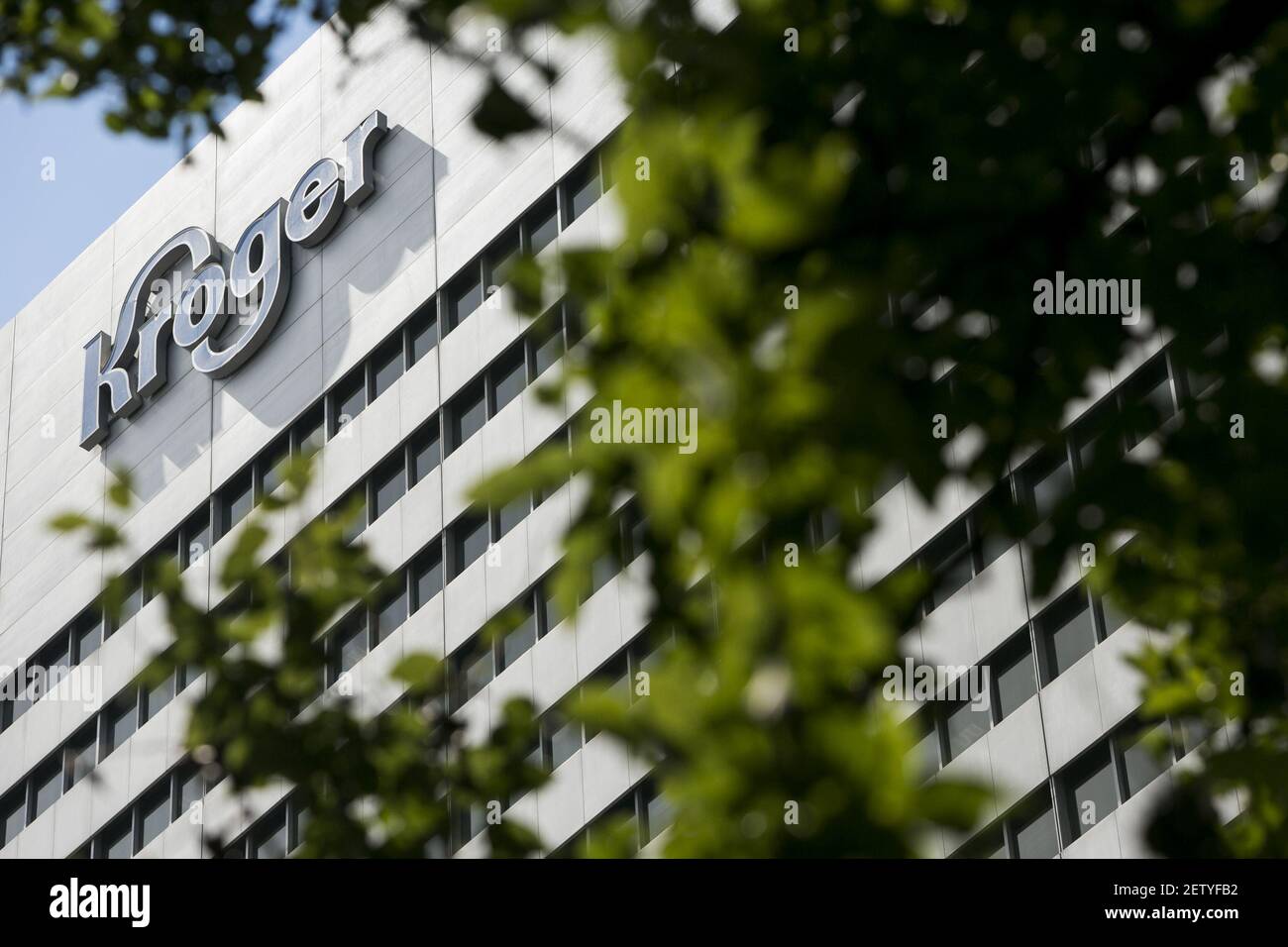 A logo sign outside of the headquarters of The Kroger Company, in ...