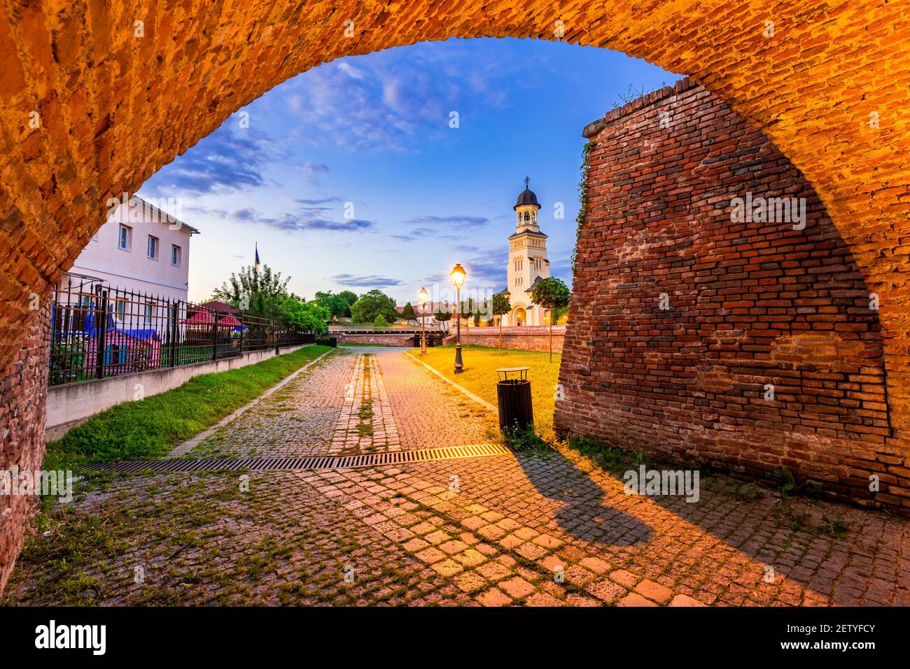 Alba Iulia, Transylvania. Gate V of Alba Carolina Fortress, medieval landscape of Romania ...