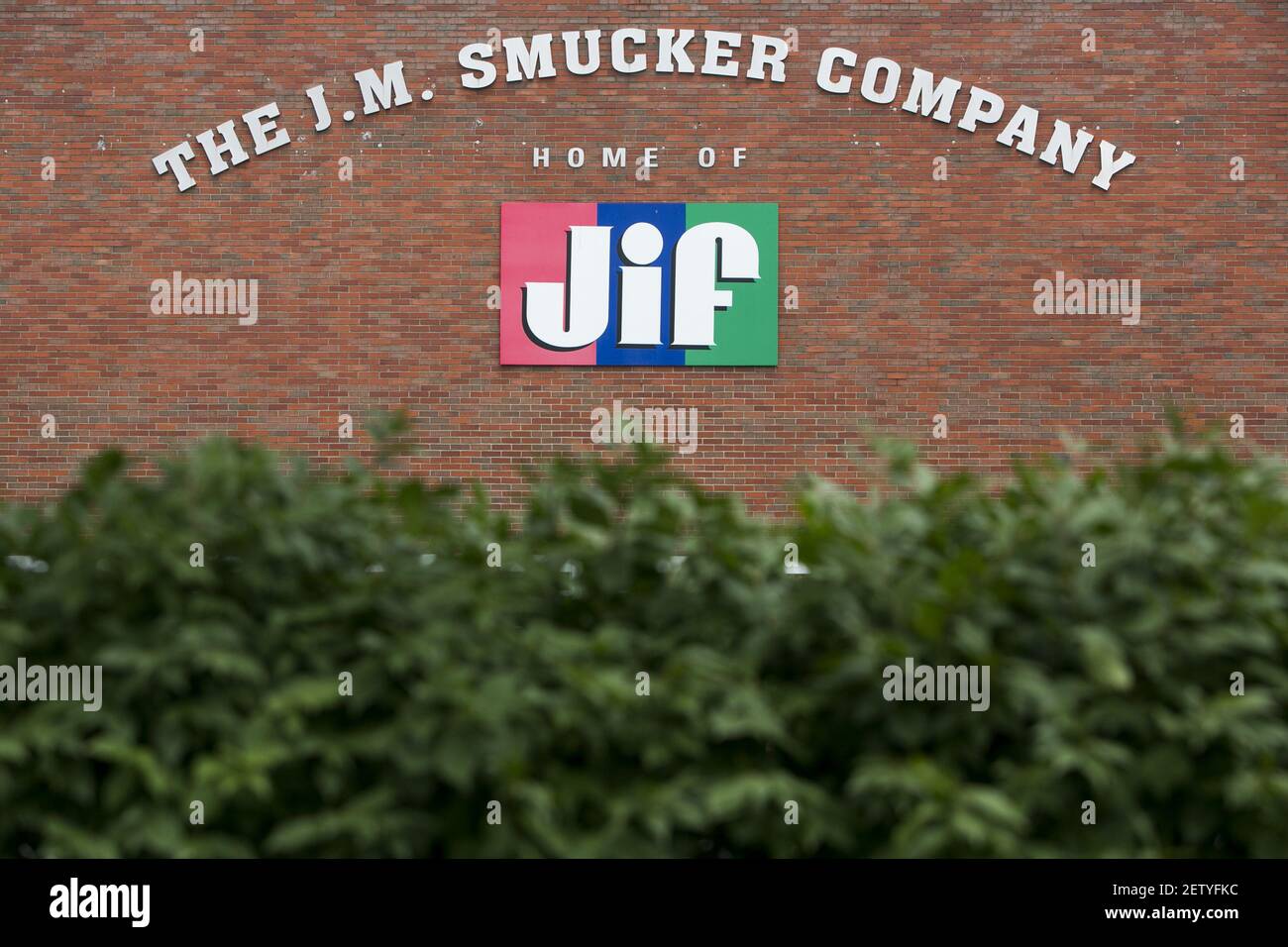 A logo sign outside of The J. M. Smucker Company Jif Peanut Butter ...