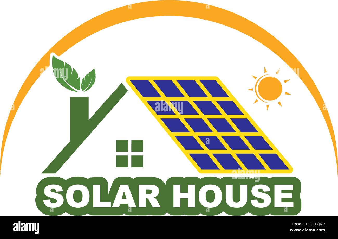 solar panel logo vector icon of natural energy design Stock Vector ...