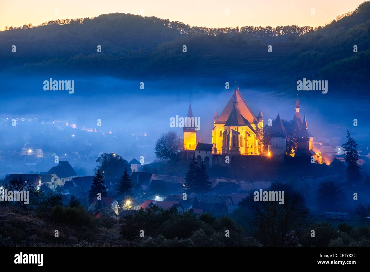 Biertan, Romania. Saxon village with the fortified church in ...