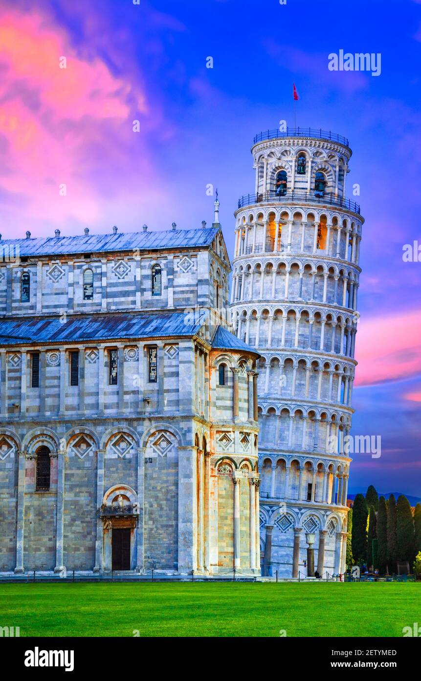 Pisa, Italy - Campo dei Miracoli and Pisa’s world famous Leaning Tower ...