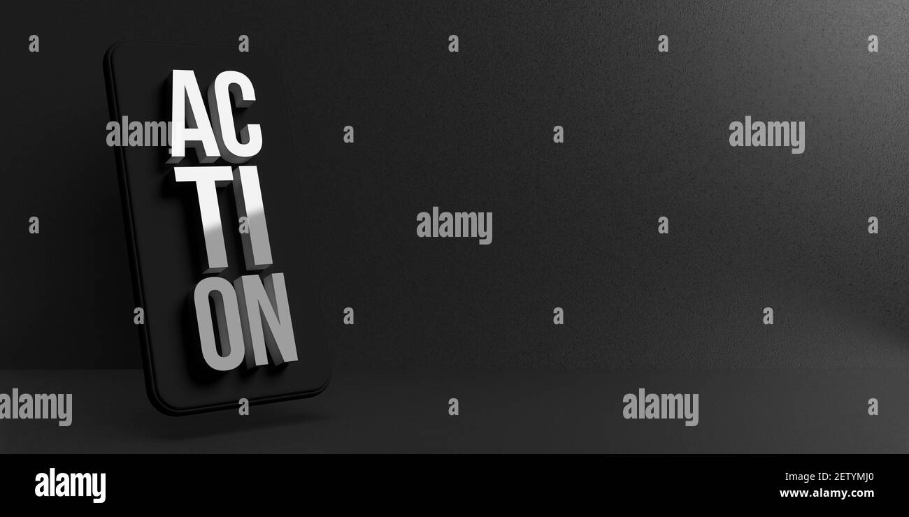 Mobile technology, online trading and banking concept: 3d rendered ...