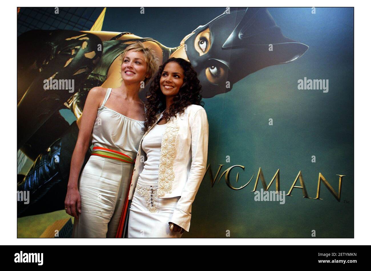 Photocall for the launch of CATWOMAN.......Sharon Stone and Halle Berry ...