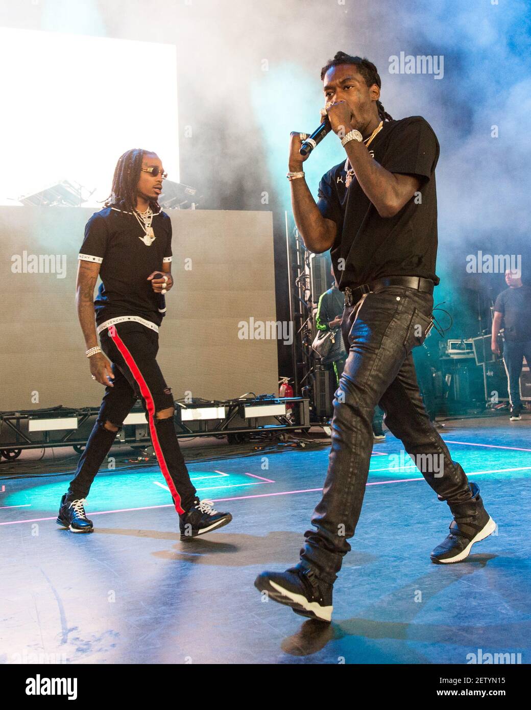Quavo (Quavious Keyate Marshall) and Offset (Kiari Kendrell Cephus) of ...
