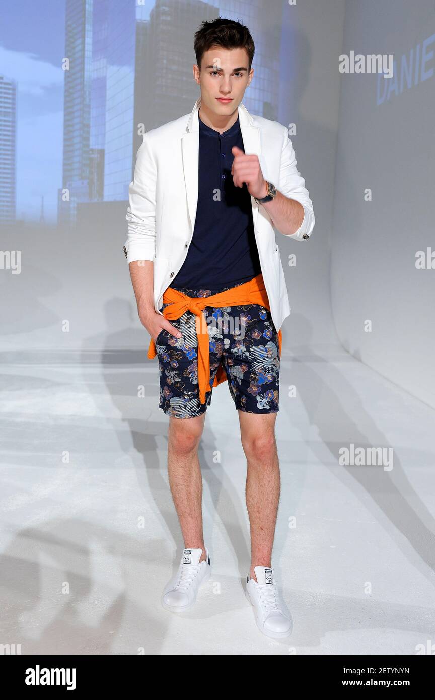 Model walks on the runway during the Daniel Hechter Paris Spring 2018 ...