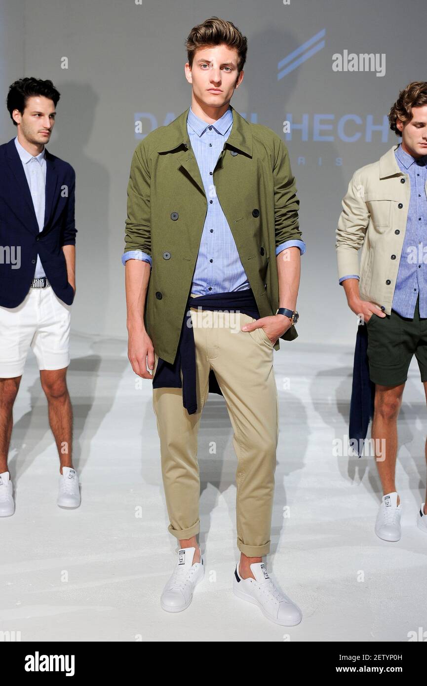 Model walks on the runway during the Daniel Hechter Paris Spring 2018 ...