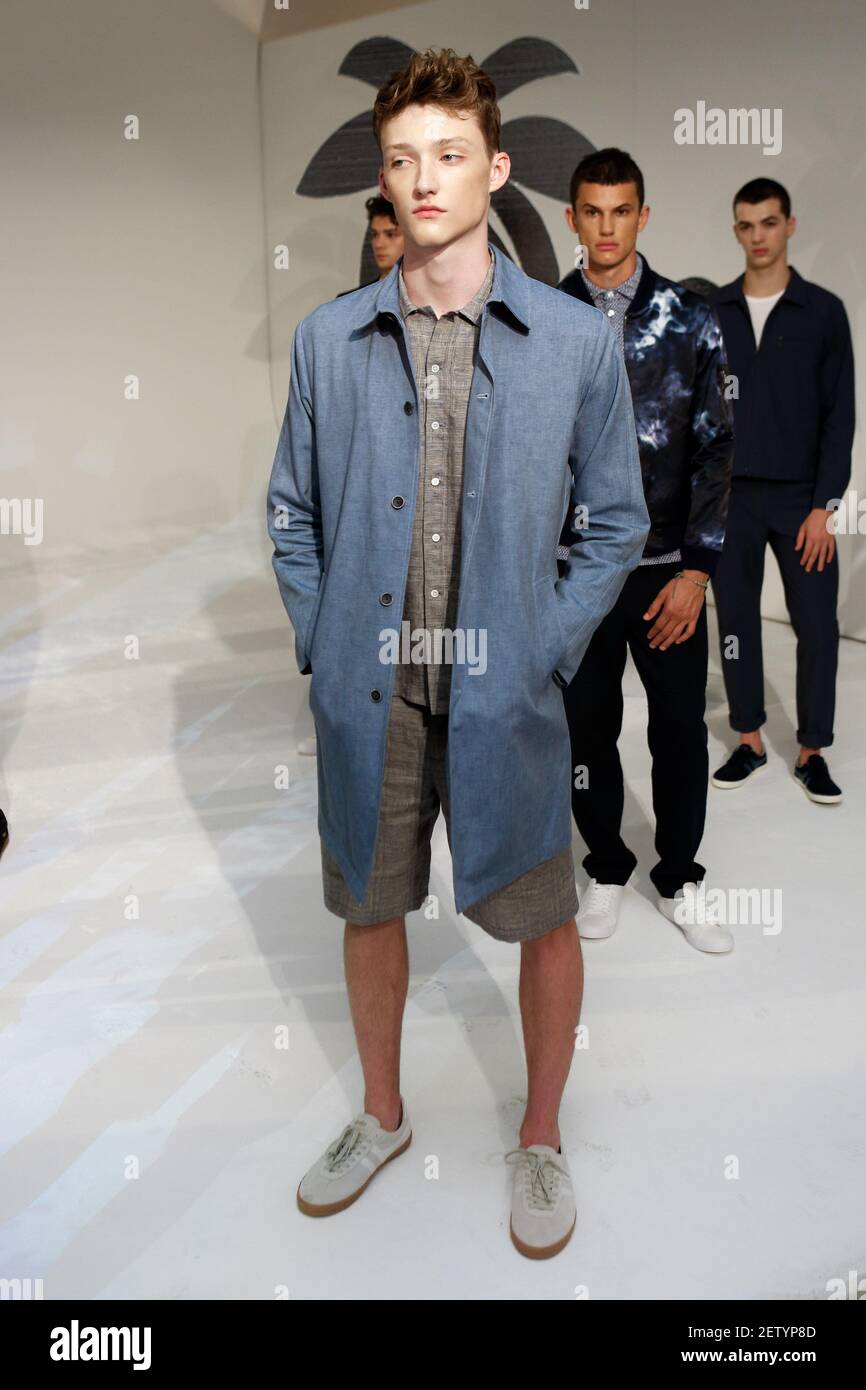 Model walks on the runway during the Krammer & Stoudt Spring 2018 New ...