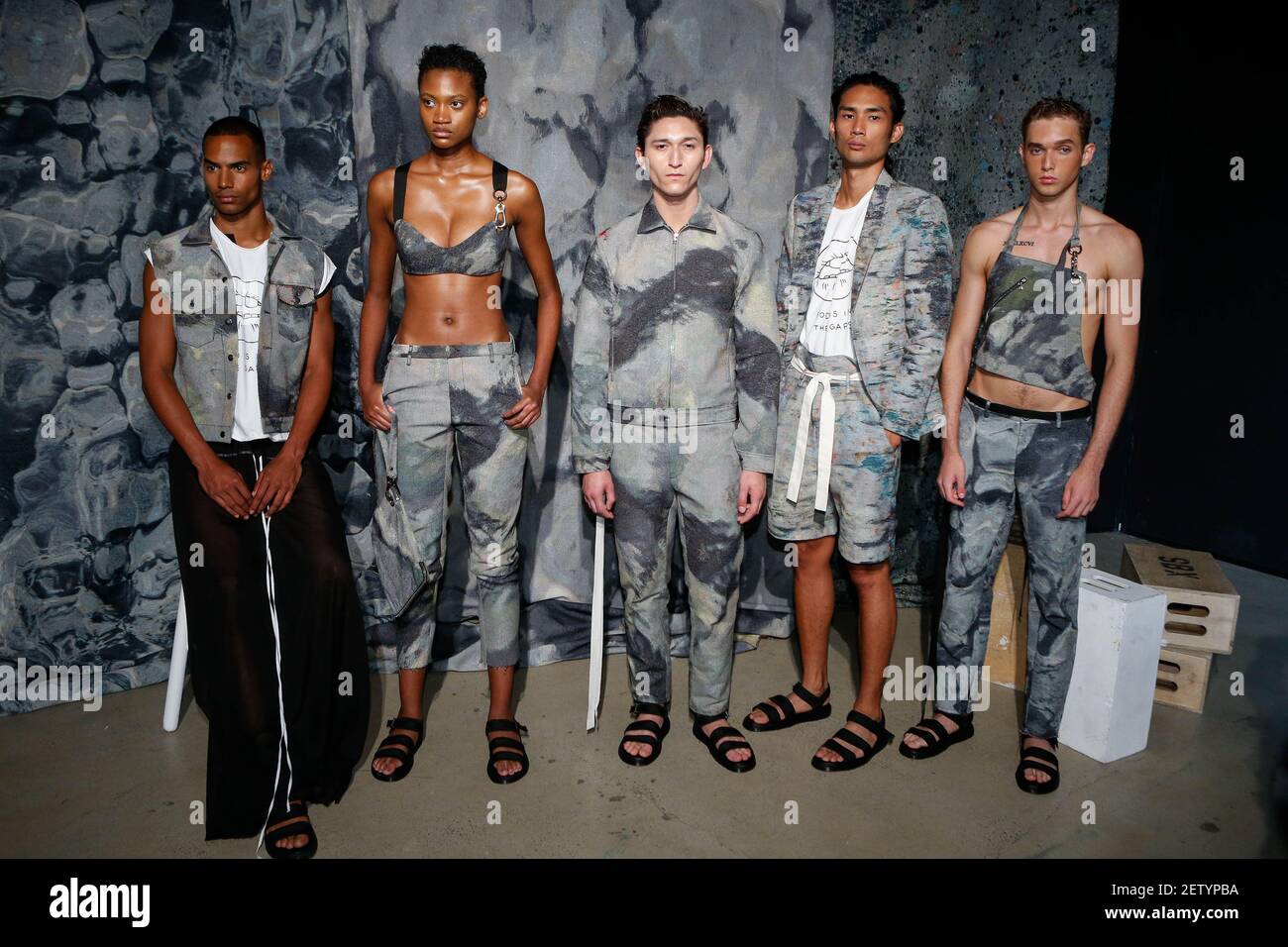 Model walks on the runway during the R. Swiader Spring 2018 New York ...