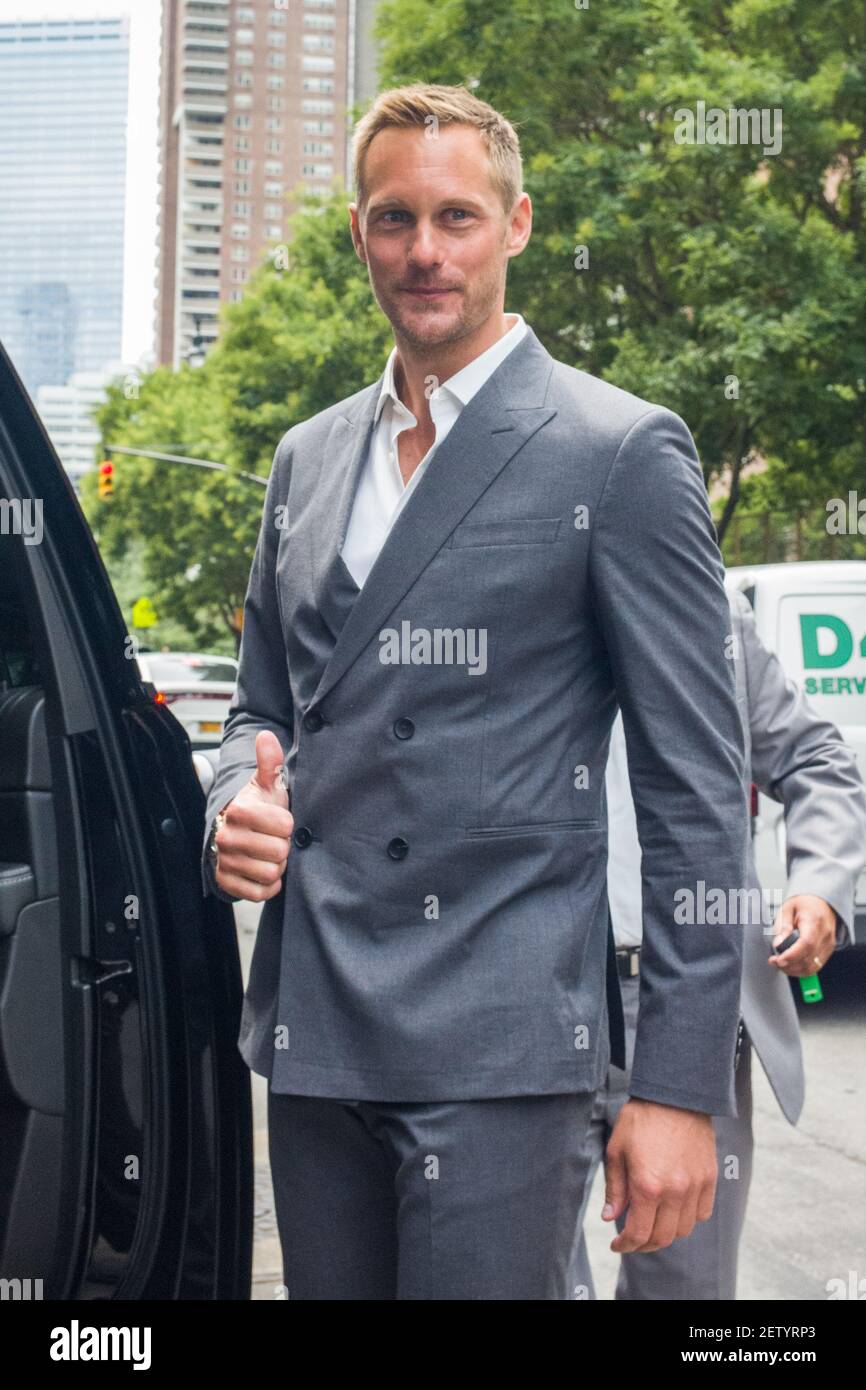 Alexander Skarsgard out and about downtown in New York City on July 11 ...