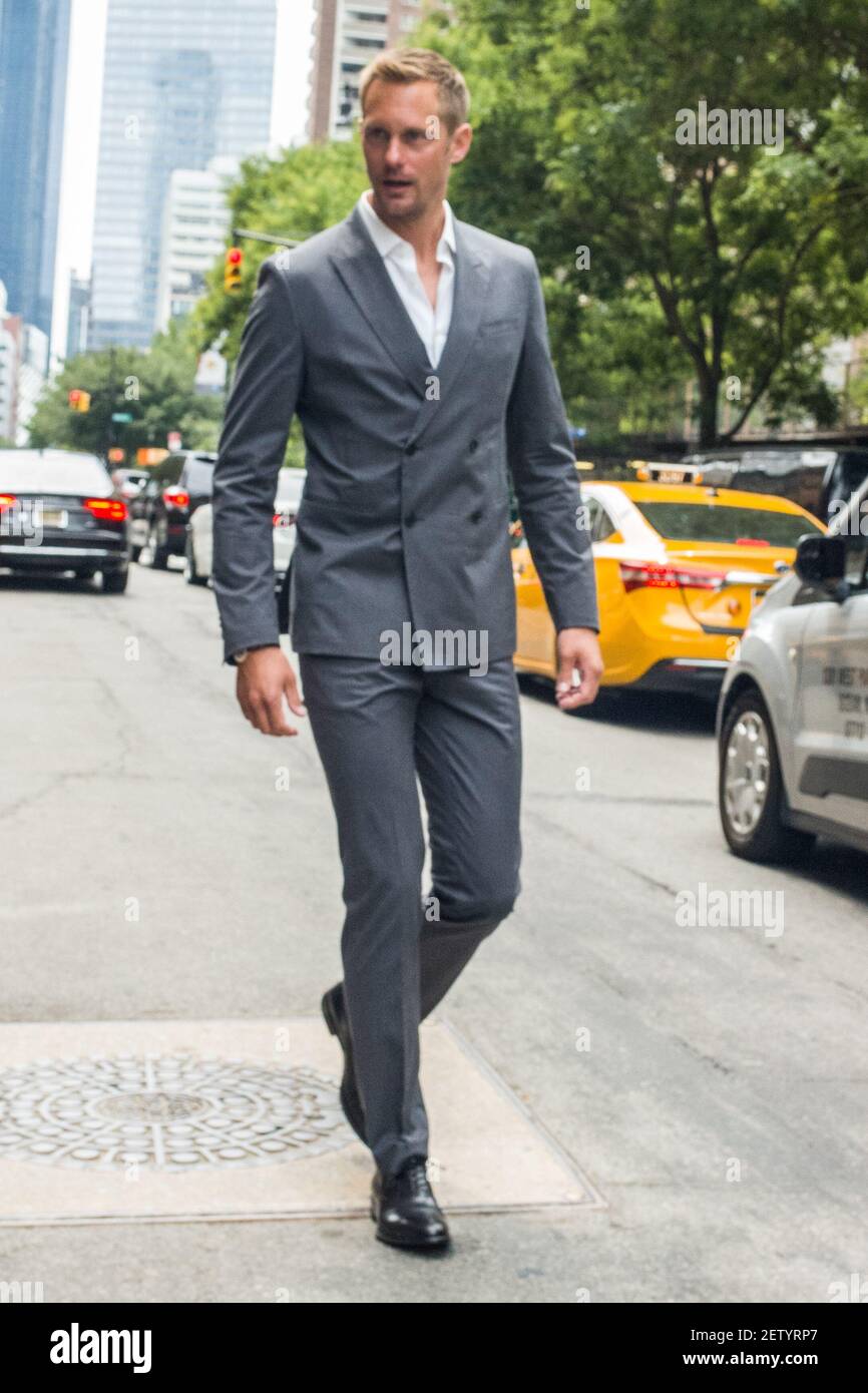 Alexander Skarsgard out and about downtown in New York City on July 11 ...
