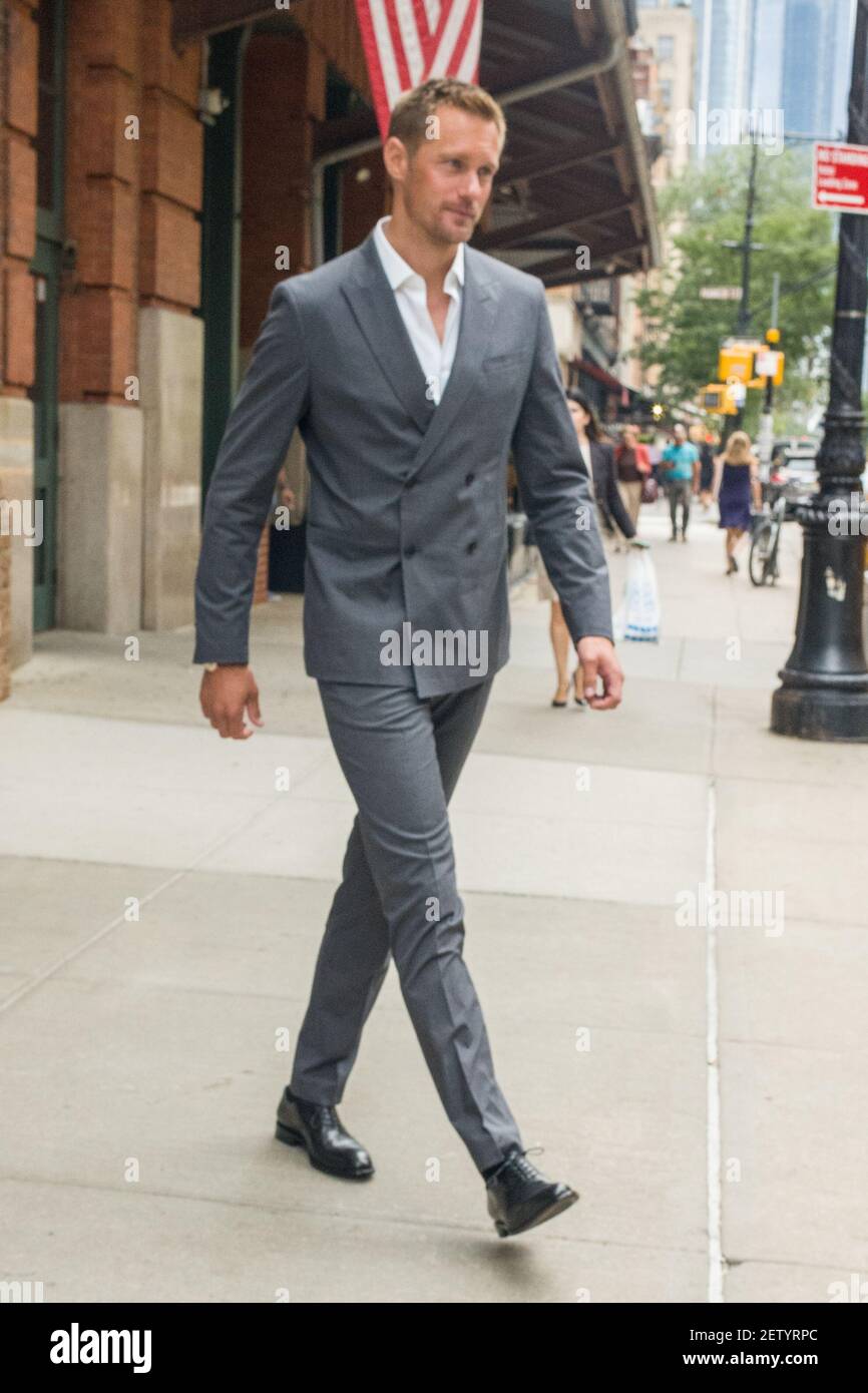 Alexander Skarsgard out and about downtown in New York City on July 11 ...
