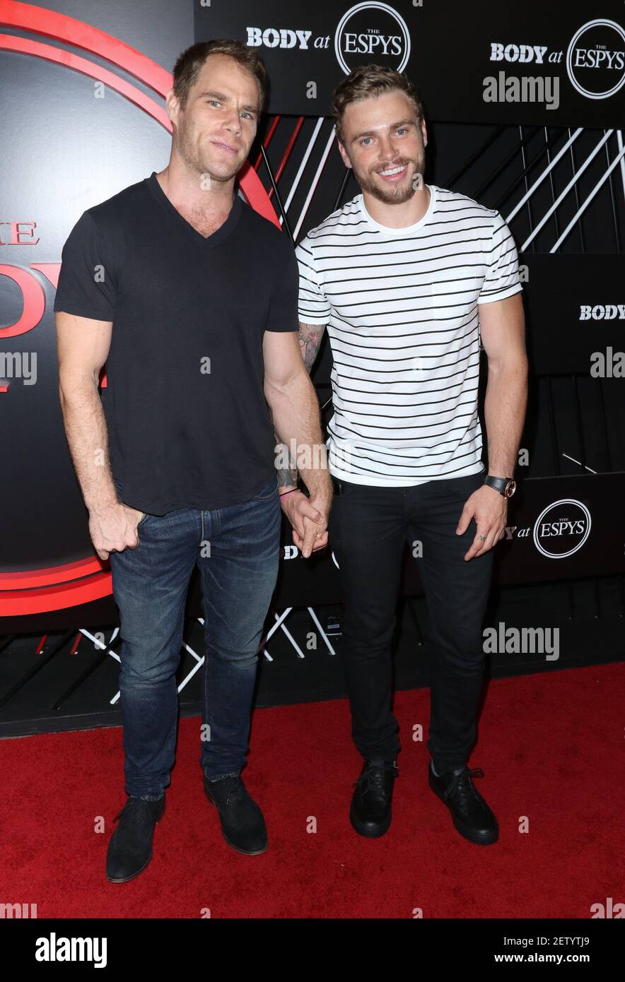 Matthew Wilkas and skiier Gus Kenworthy at the BODY at ESPYS held at ...