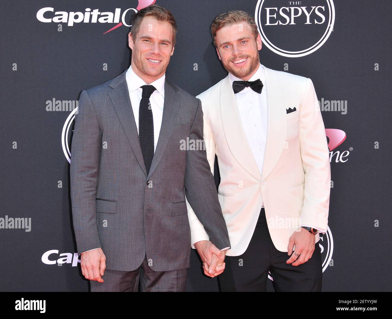 (L-R) Matt Wilkas and Gus Kenworthy arrives at The 2017 ESPYS held at ...