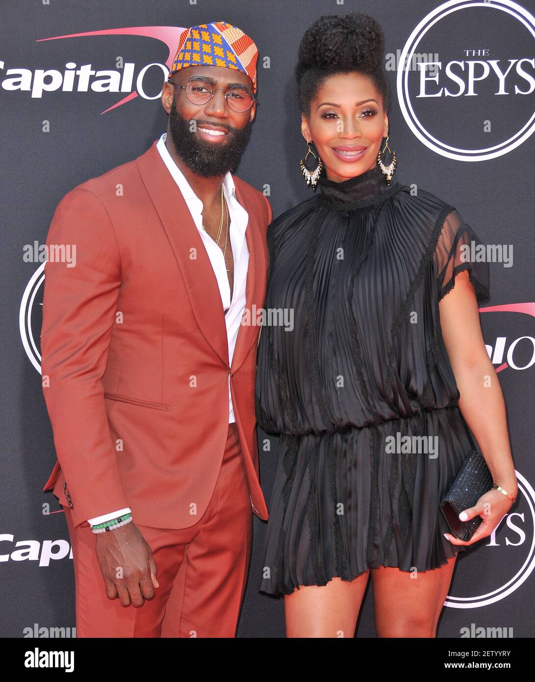 (L-R) Malcolm Jenkins and Morrisa Jenkins arrives at The 2017 ESPYS ...