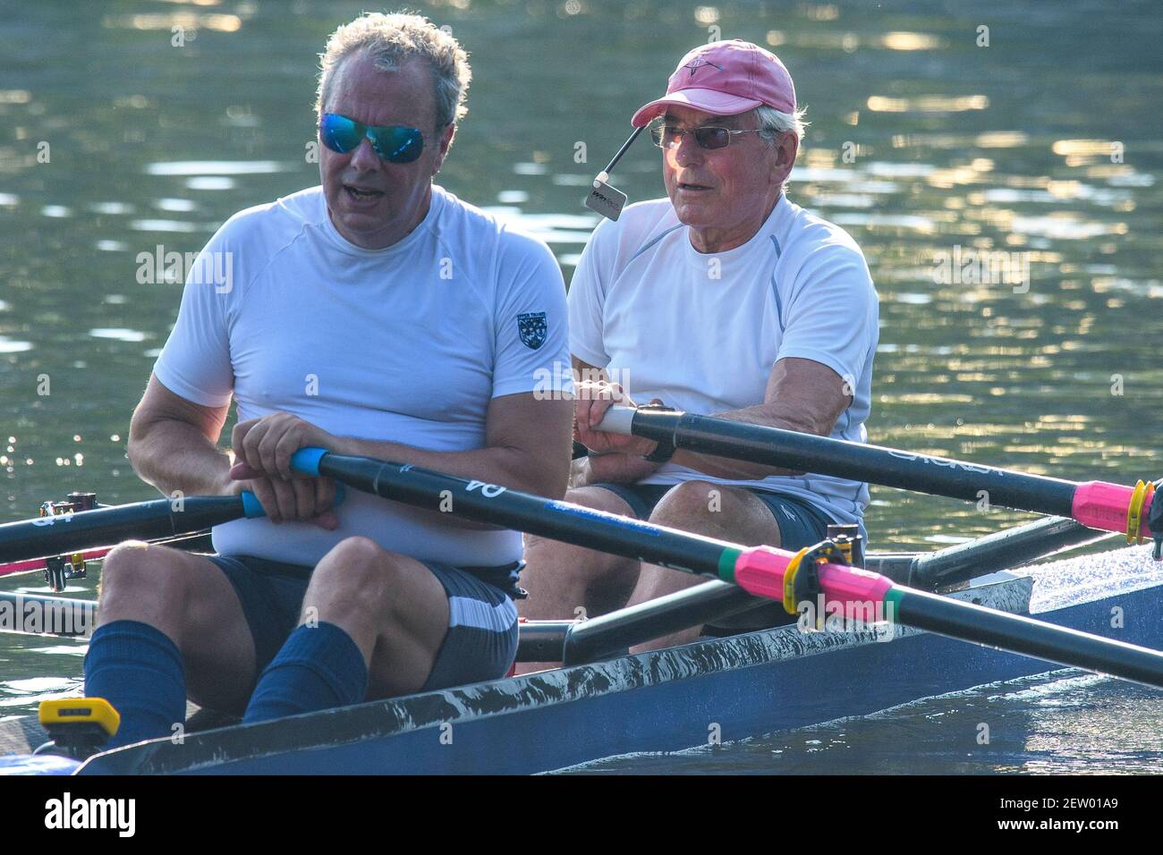 Rear view mirror used for rowing and sculling right hi-res stock ...