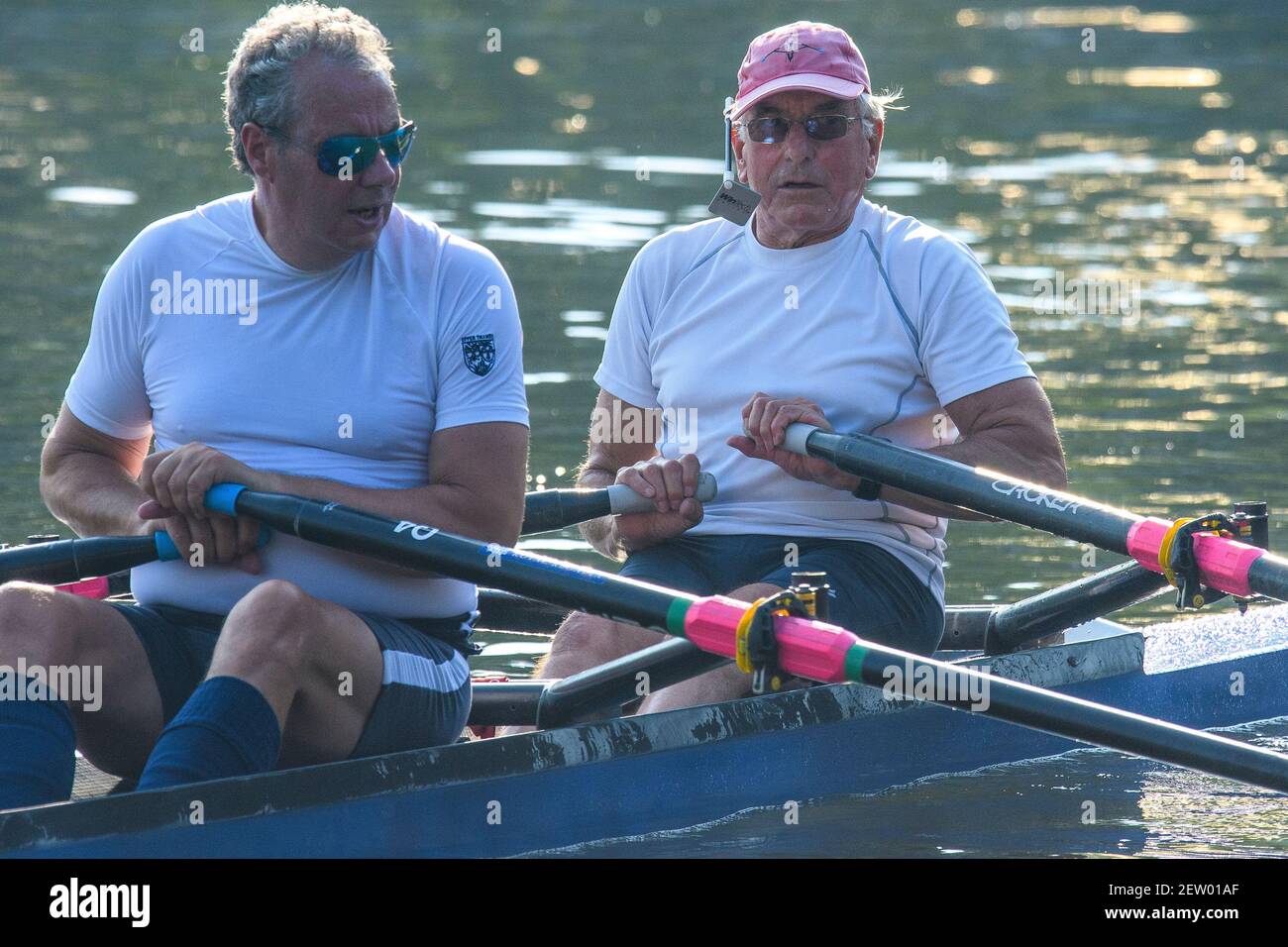 Rear view mirror used for rowing and sculling right hi-res stock ...