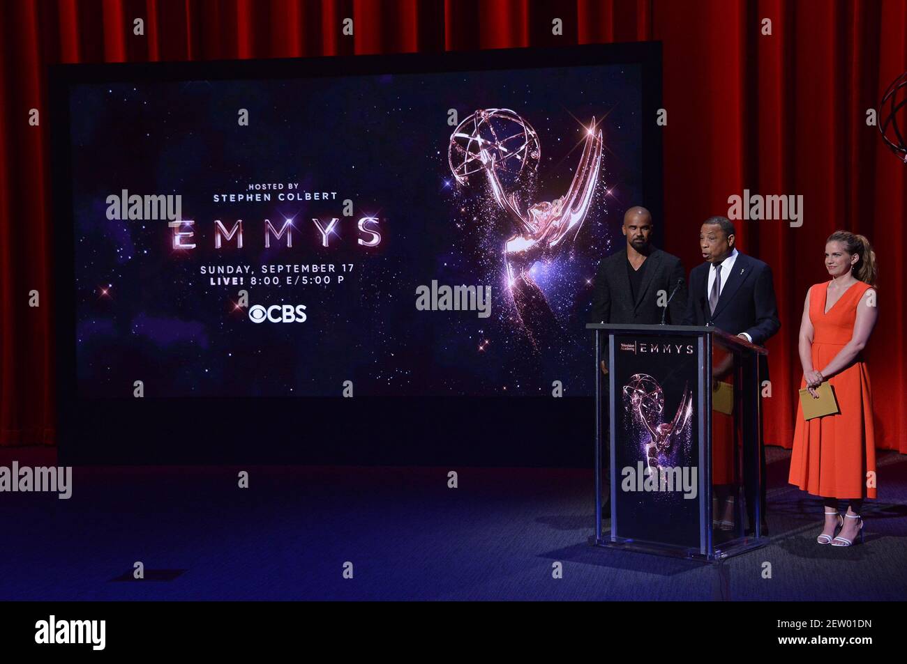 (L-R) Shemar Moore, Hayma Washington and Anna Chlumsky on stage at the ...