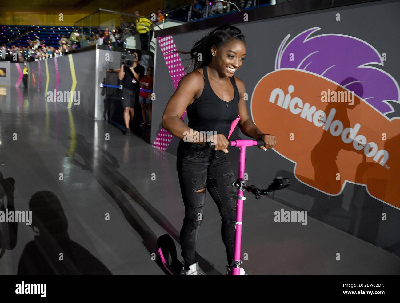 LOS ANGELES - JULY 13: Olympic gymnast Simone Biles appears on Nickelodeon's Kids Choice Sports ...