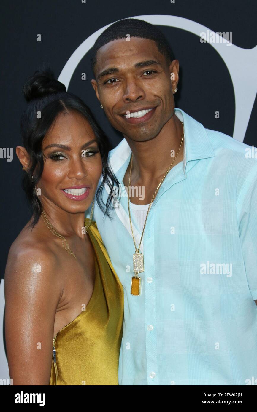 Actress Jada Pinkett Smith (L) and Caleeb Pinkett at the World Premiere ...