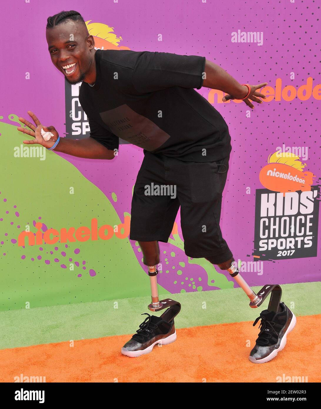Blake Leeper arrives at the Nickelodeon Kids' Choice Sports Awards 2017 ...