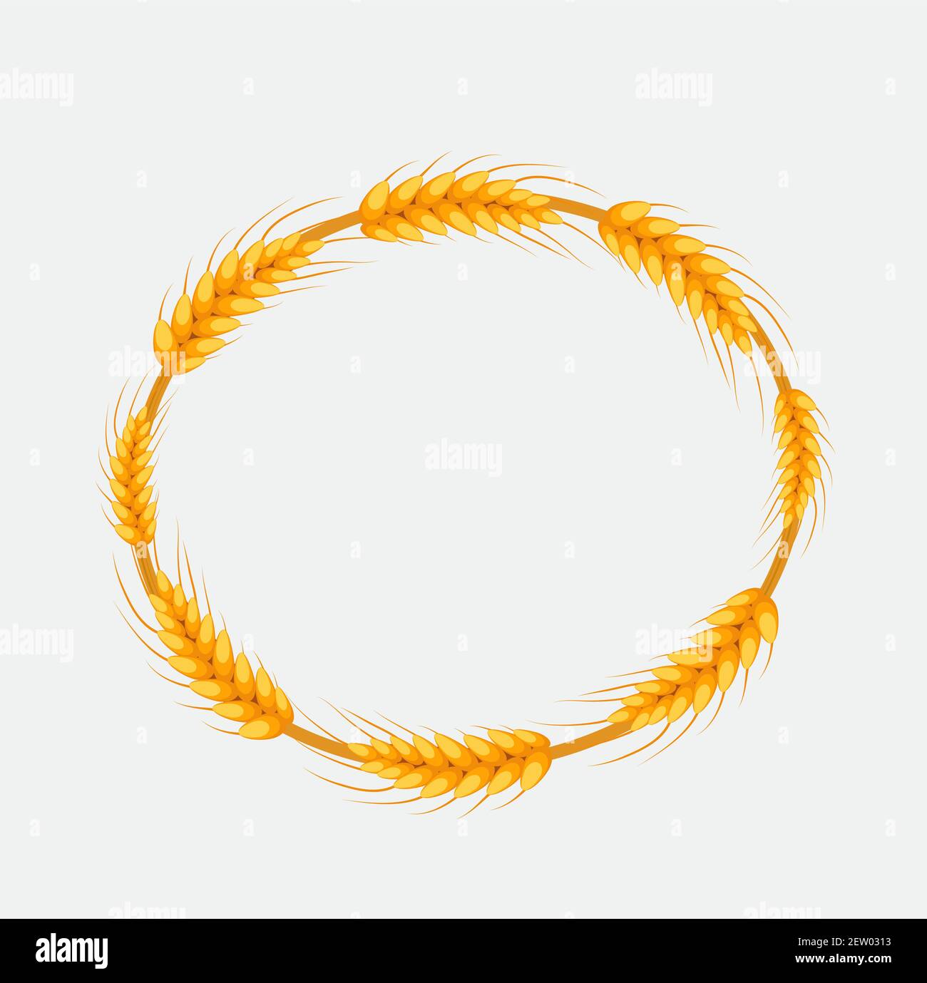 Wheat frame with place for text. Template for your design. Vector ...