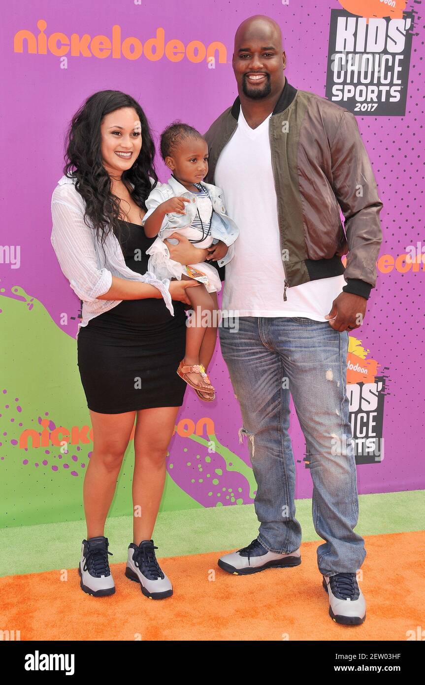 (L-R) Lauren Jones, Laila Jones, and Datone Jones arrives at the ...