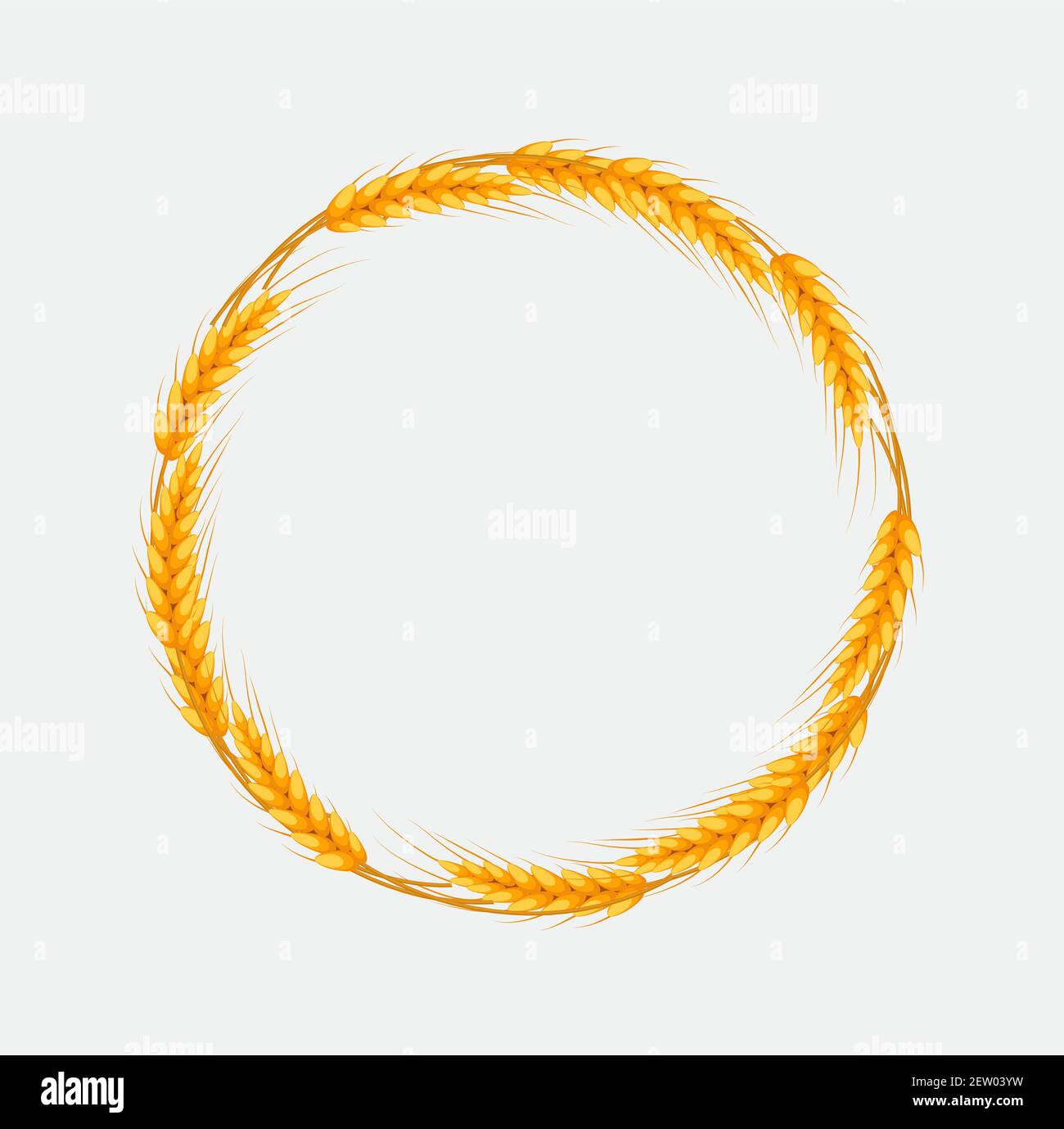 Wheat frame with place for text. Template for your design. Vector ...