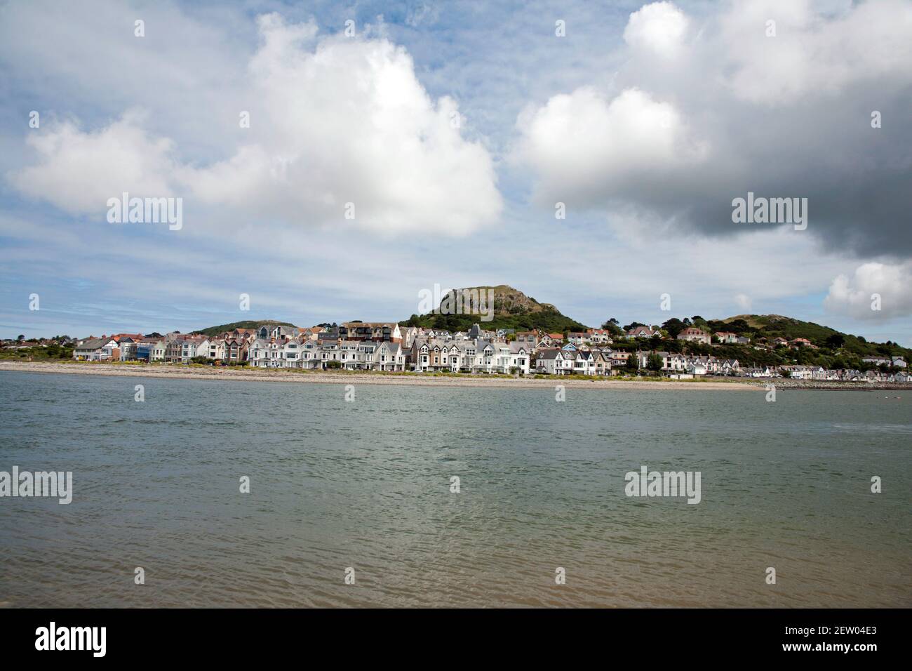 Deganwy Castle and the Vardre viewed from The Beacons near Conwy Quays ...