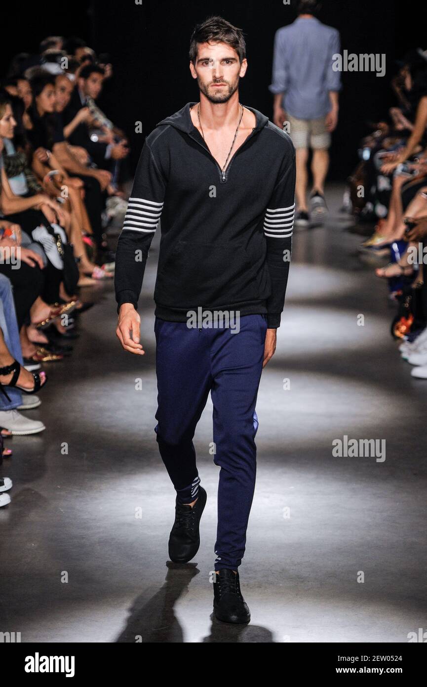 Model walks on the runway during the Grungy Gentleman Spring 2018 New ...