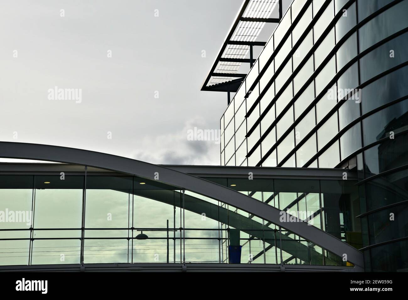 Architectural detail of a modern design commercial building in Dublin ...