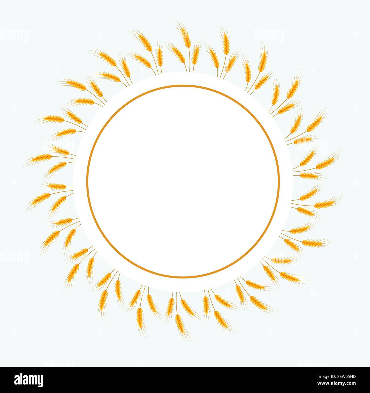 Wheat frame with place for text. Template for your design. Vector ...