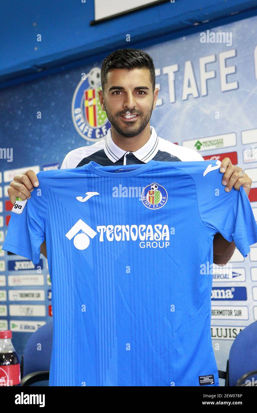 Getafe's new players Angel Rodriguez during his official presentation ...